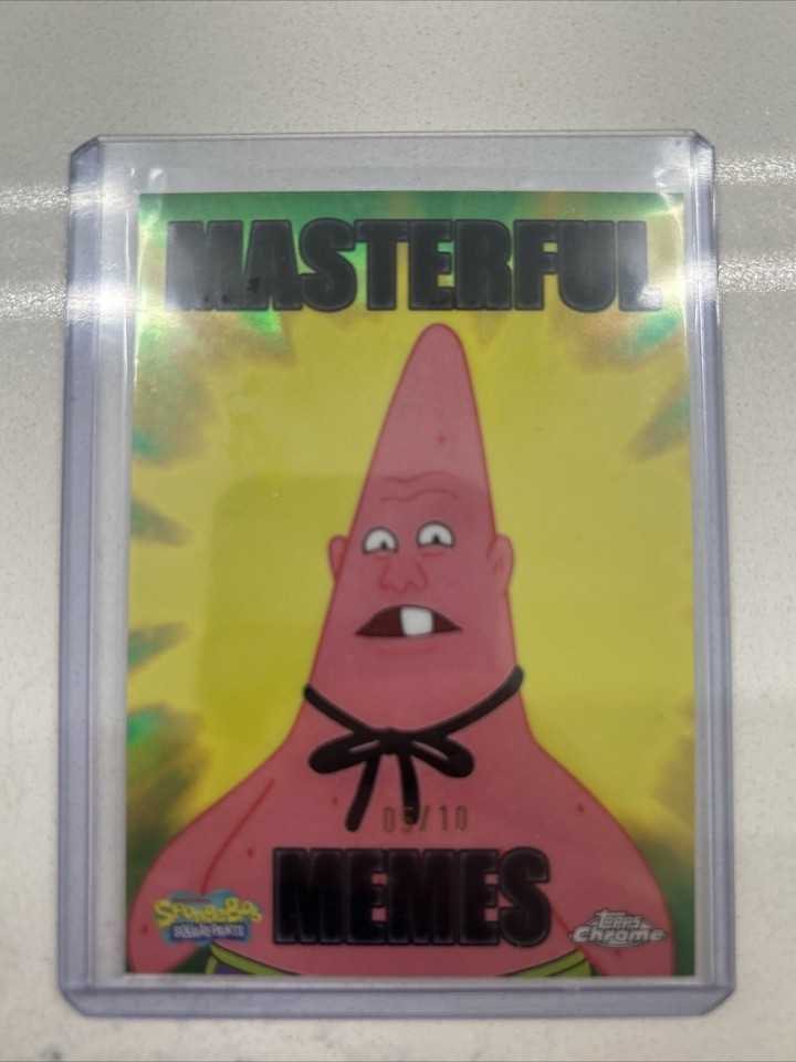 Topps Chrome Spongebob PinHead Larry Masterful Memes Refractor 5/10 | eBay