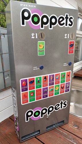 Poppets Chocolate Vending Machine; Fully Working on £1; Candy Snack ...