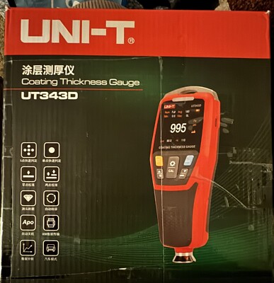 NEW UNI-T UT343D Coating Thickness Gauge, Car Painting, Digital Meter ...