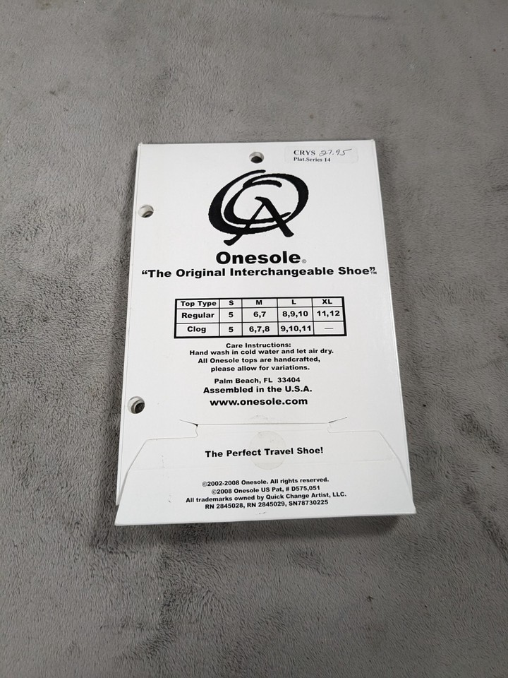 Onesole by Quick Change Artist Plat Series 14 Swarovski Crystals- Large ...