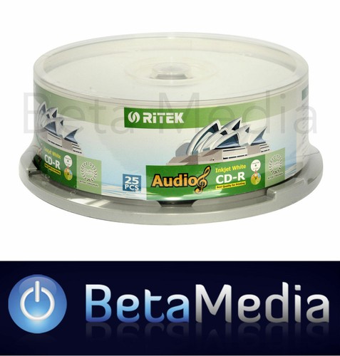 25 x Ritek Digital AUDIO music CD -R 52X - For Hifi Recorders Home Car ...