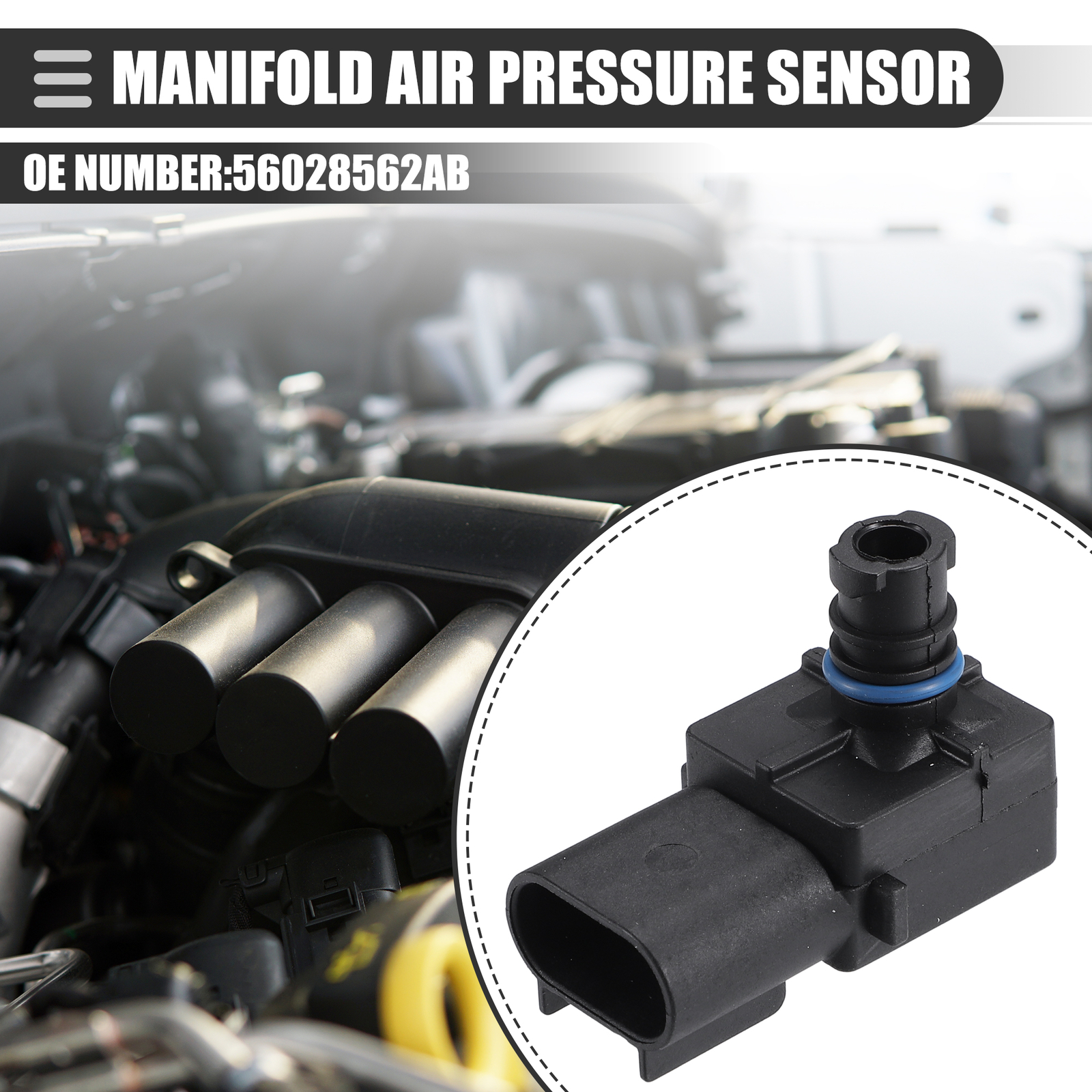 Car MAP Manifold Air Pressure Sensor for Chrysler 200 2015-2017 No ...
