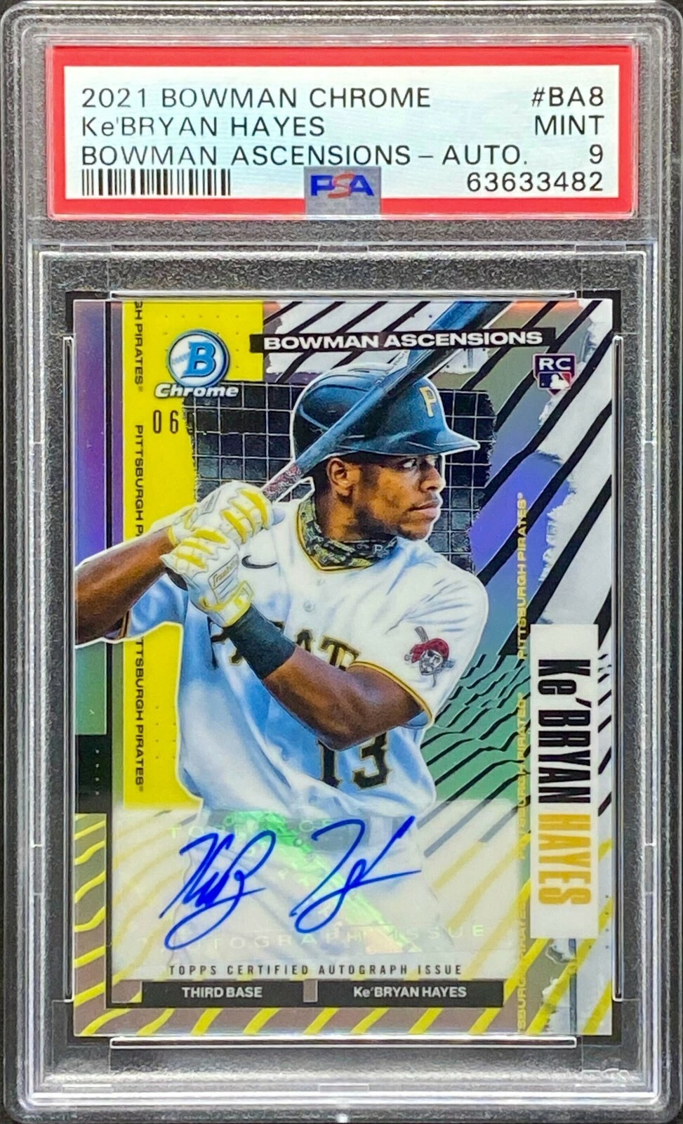 2021 Bowman Chrome Ke'Bryan Hayes Ascensions Refractor Auto RC SP 065/100 PSA 9 | eBay