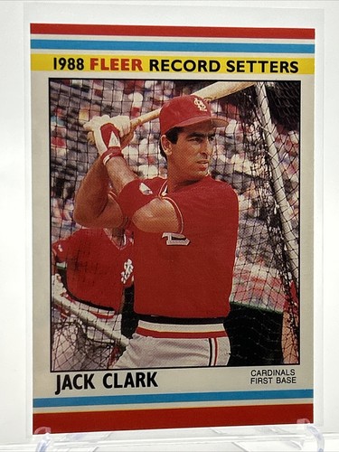 1988 Fleer Record Setters Jack Clark Baseball Card #5 Mint FREE ...
