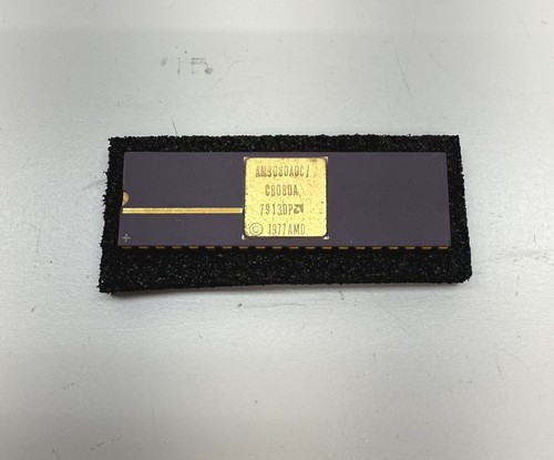Vintage AMD AM9080ADC / C8080A Ceramic White Gold CPU IC Chip DIP40 ...