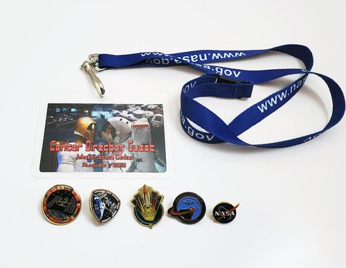 NASA Pin Lot with Special "Flown Metal" Space Shuttle Pin + VIP Guest ...