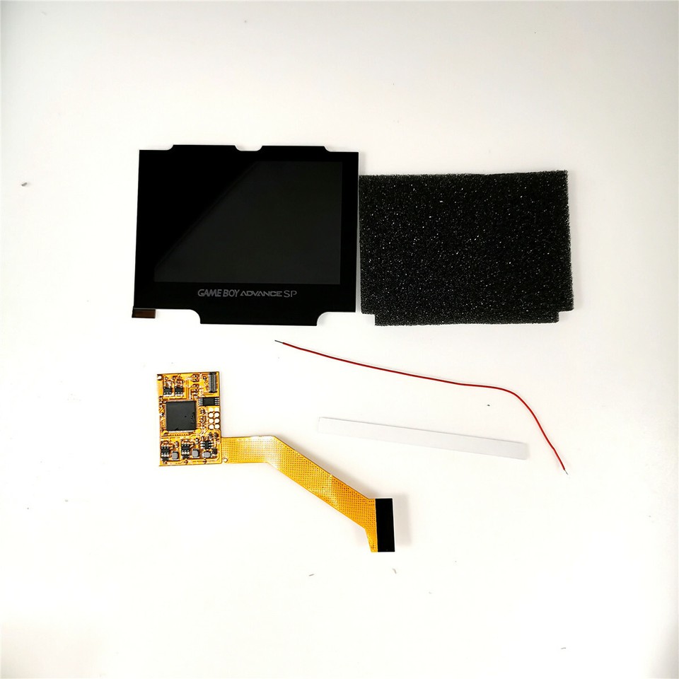 5 Levels Backlight Game Boy Advance SP GBA SP IPS LCD V2 Screen/Ribbon ...