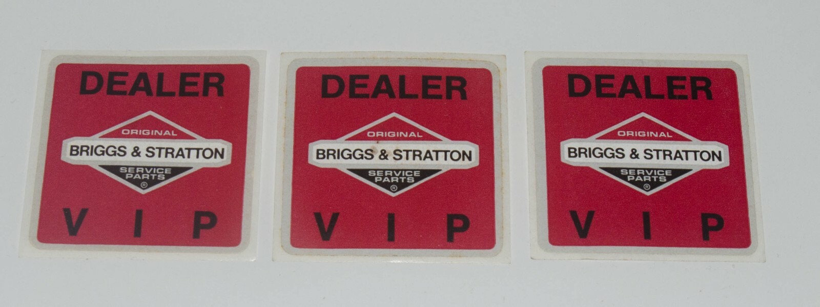 3 NOS Vintage Briggs & Stratton Dealer Service Parts VIP Decals ...