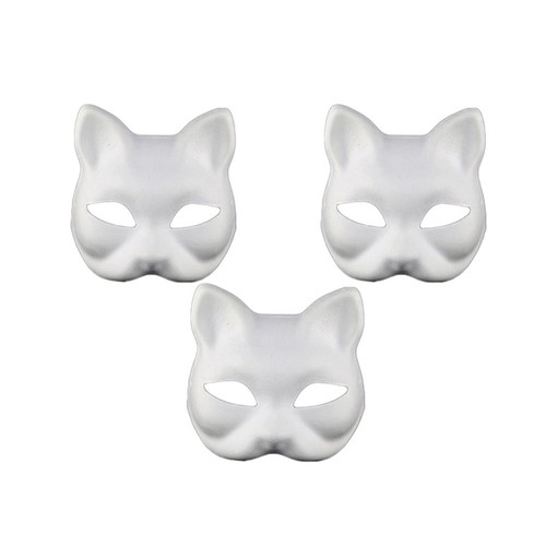3/6*Fox Mask DIY Paintable Cosplay Accessories Mask for Party ...