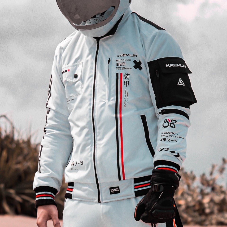 Men's White Jacket Hoodie Bomber School Full Zip Kremlin Nova | eBay