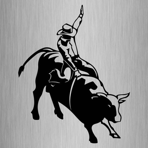 Rodeo Bull Rider sticker cowboy decal 250mm x 200mm | eBay