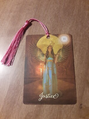 Justice- Good Tarot Bookmark Oracle Card Art Deck Gift, Purified ...