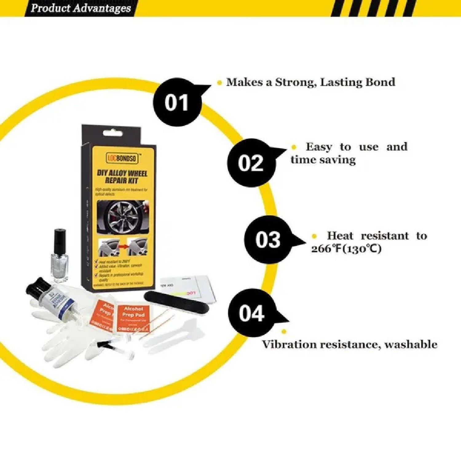 Silver Alloy Wheel Rim Repair Kit Car DIY Damage Scratch Scuffs ...