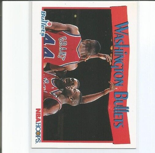 Bullets Team #300 NBA Hoops 1991 Basketball Card (Washington Bullets ...