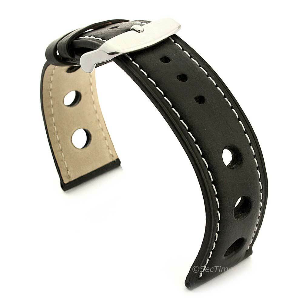 Men's Genuine Leather Watch Strap Band Rally Racing 18 20 22 24 Twister ...