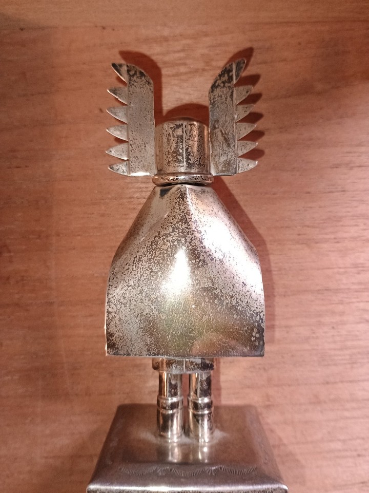 Jeffrey Castillo Signed Sterling Silver Crow Mother Kachina Figurine ...