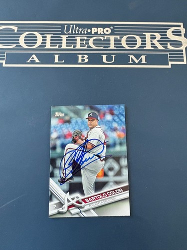 Bartolo Colon 2017 Topps Autographed IP Baseball Card Braves | eBay