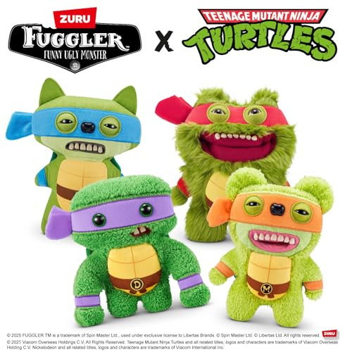 Zuru Fuggler Teenage Mutant Ninja Turtles Raphael Plush Toy 15707D Doll ...