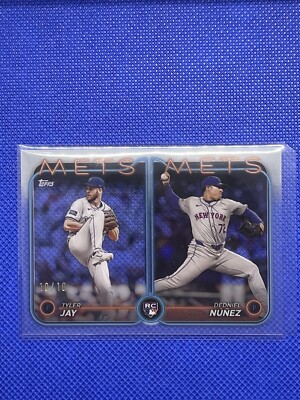 2024 Topps Update Mets Rookie Combo US82 Clear /10 Tyler Jay And ...
