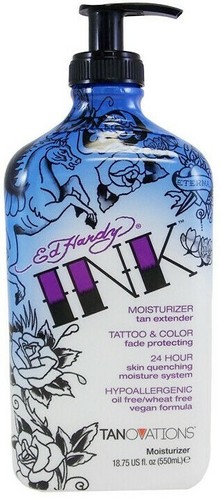 Ed Hardy INK Moisturizer Tan Extender Tattoo Color Fade Protect Lotion ...