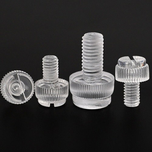 M3-M8 Acrylic Clear Transparent Plastic Adjust Hand Tighten Thumb Bolt ...