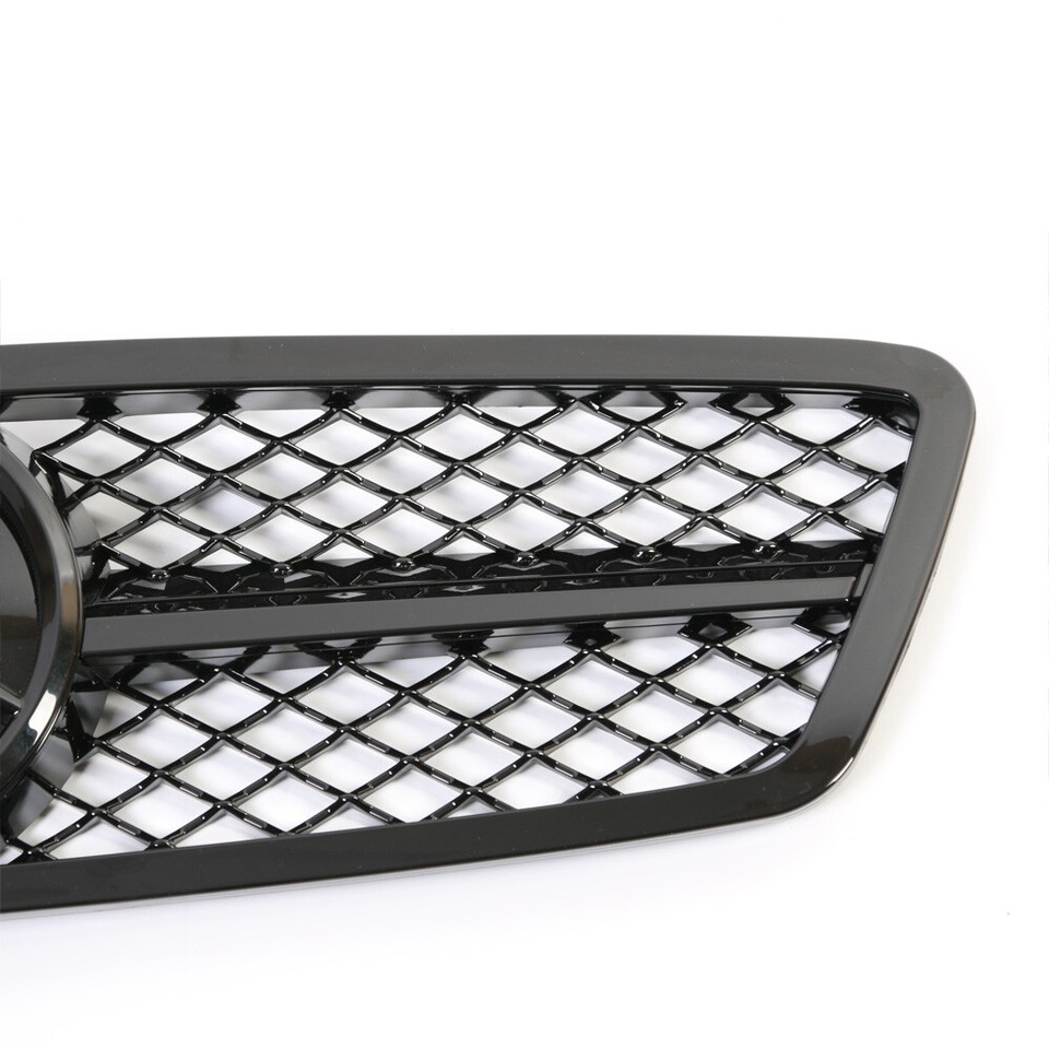 Black Front Grill Grille W/Star Fit Mercedes Benz W203 C230 C320 C280 ...