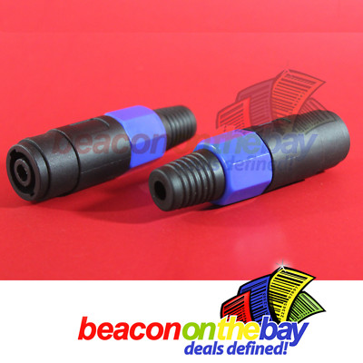 2x Speakon Jack Cable Extender Connector Extension Male Female 4 OR 2 ...
