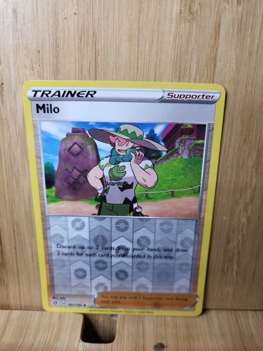 MILO Trainer🏆Reverse Holo 161/192 Rebel Clash (Genuine) Pokemon Card🏆 ...