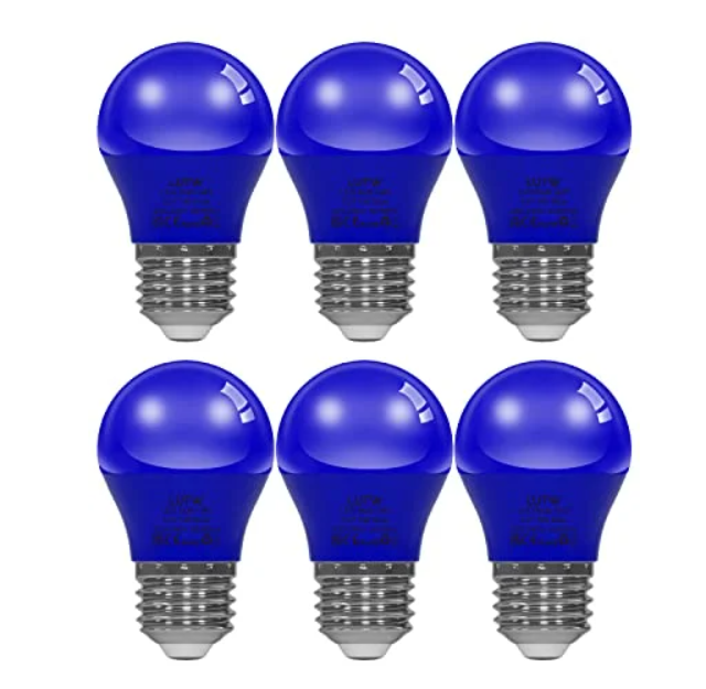 LUTW E27 Led Light Bulb Blue 6 pack 5W 40 Watt Equivalent Party ...