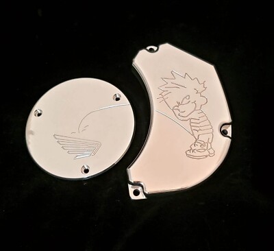 BANSHEE CALVIN PEE HONDA BILLET ALUMINUM SIDE CASE CLUTCH COVER & WATER ...