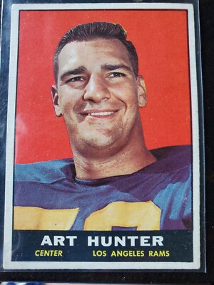 1961 TOPPS FOOTBALL #53 ART HUNTER S LOS ANGELES RAMS | eBay