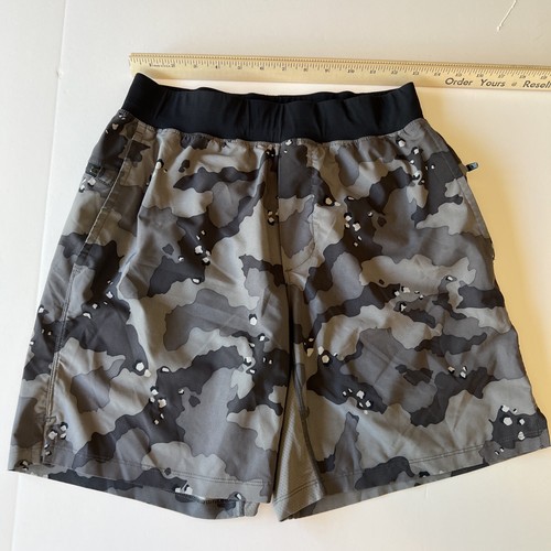 Fabletics Franchise Shorts Men's Small Gray Camo Athletic Stretch 7 ...
