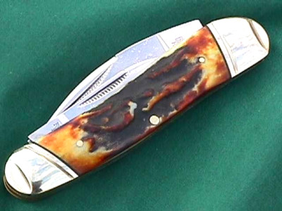 ROUGH RYDER CINNAMON BONE STAG SWAYBACK CARBON WHITTLER FOLDING POCKET ...