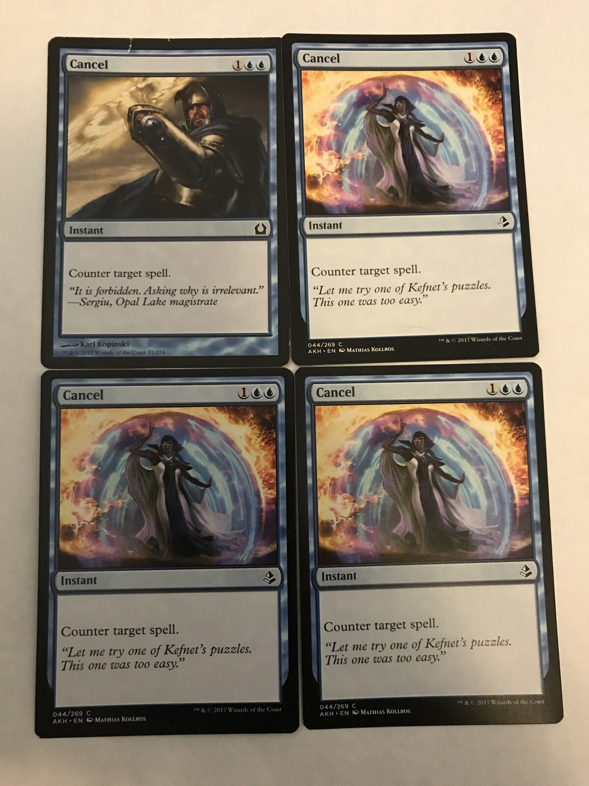 Cancel X4 Mixed Sets 3X Amonkhet Moderate Play MTG | eBay