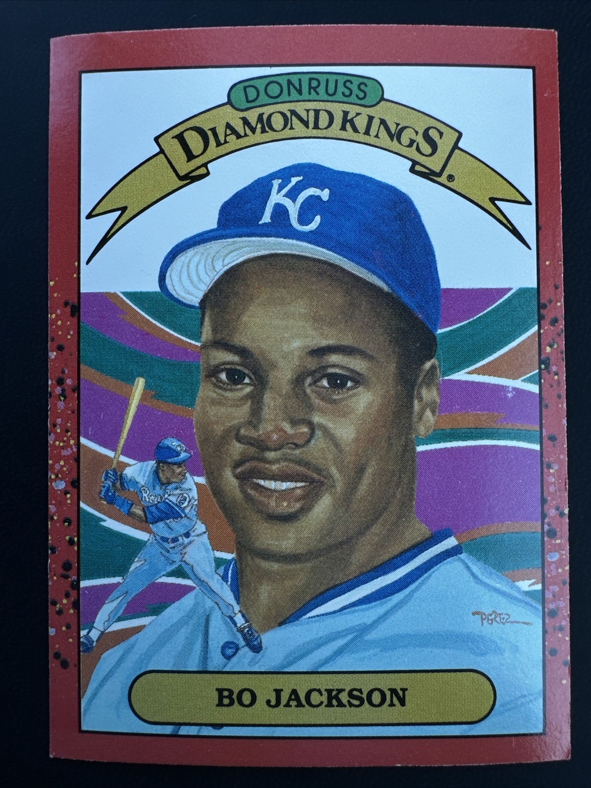 1989 Donruss Bo Jackson Diamond Kings #1 Error Card White Dot On Lip ...