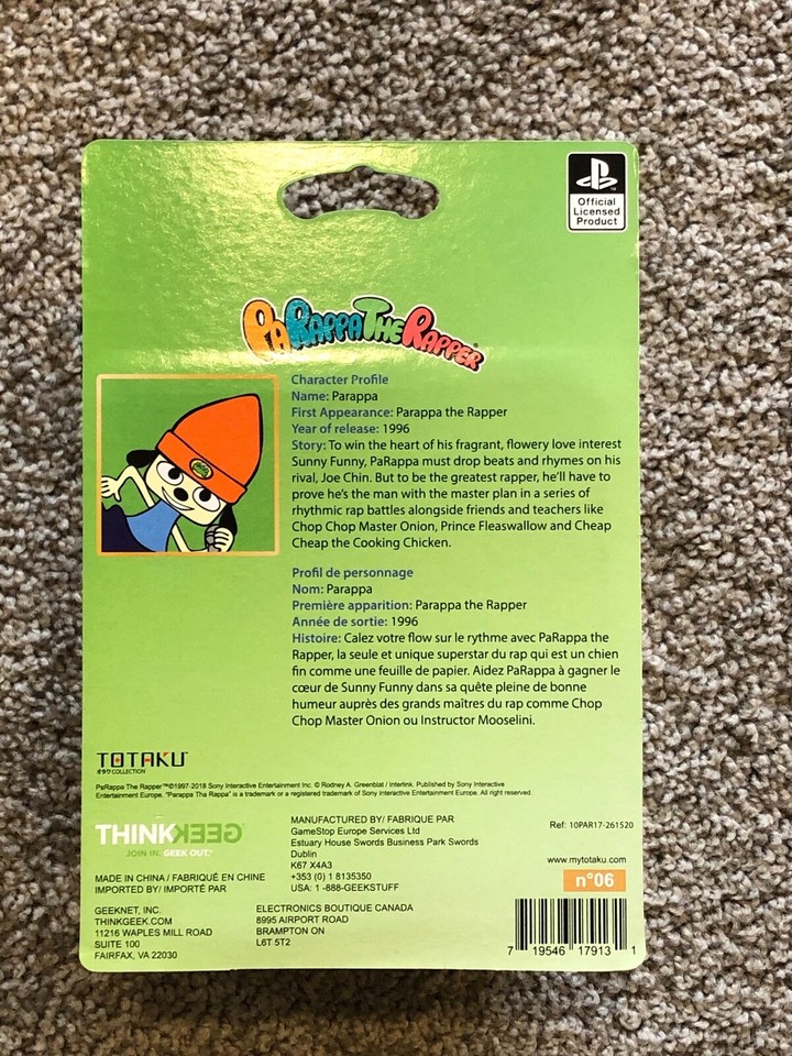 Totaku PaRappa The Rapper Action Figure 4" Playstation No 6 NEW ...