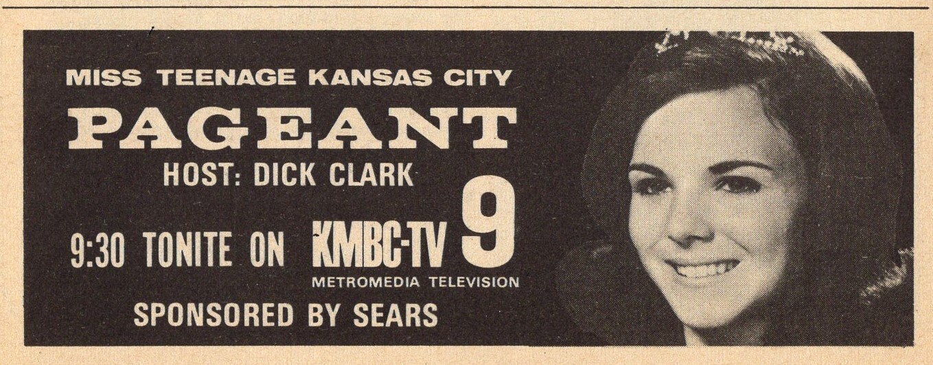 1967 KMBC TV AD MISS TEENAGE KANSAS CITY BEAUTY PAGEANT ~ Sandy Roberts ...