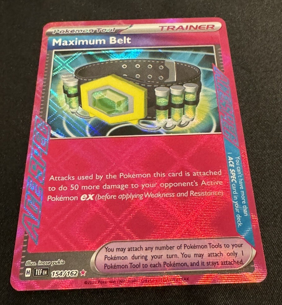 Pokémon TCG Maximum Belt S&V-Temporal Forces 154/162 Holo Ace Spec Rare ...