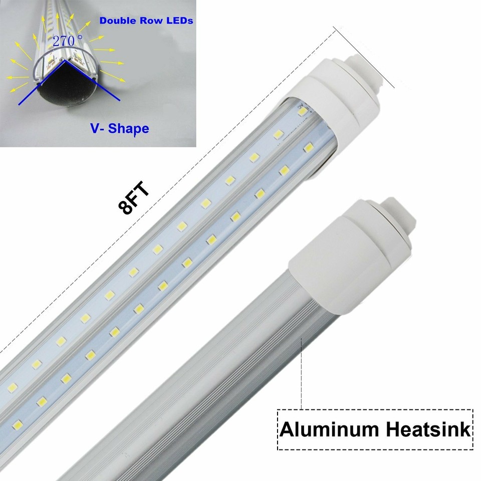 25 Pack R17D HO T8 8FT LED Tube Light Bulb 72W LED Shop Light Bulb ...