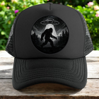 Bigfoot Trucker Hat UFO Abduction Alien Beam Sasquatch Forest Funny Cap ...