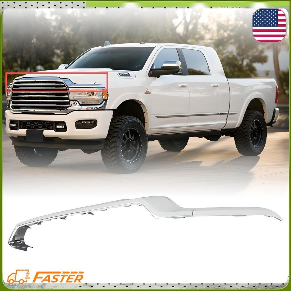 6NB051Z0AE Front Upper Grille Molding Trim Chrome For 2019-24 Ram 2500 ...