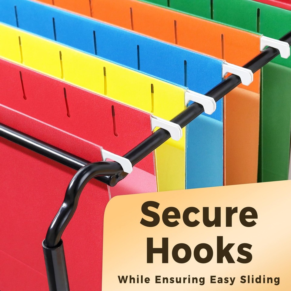 Hanging File Folders, Assorted Colors - 75 Pack, Colored File Folders ...