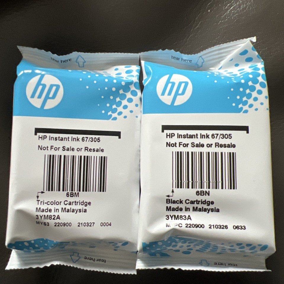 HP Instant Ink 67/305 Black & Tri-Color Cartridges NEW Sealed LOT | eBay
