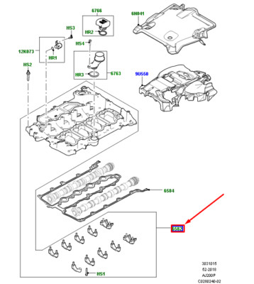 LAND ROVER RANGE ROVER IV L405 Engine Valve Cover LR110346 NEW GENUINE ...