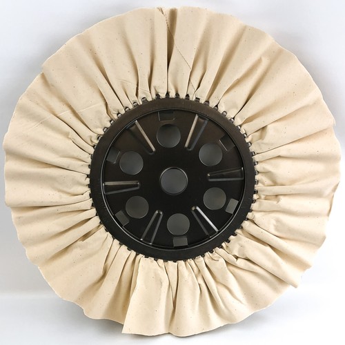 16" Buffing Wheel 1/2" Thick 1-1/4" Arbor Unmounted Ventilated Bias ...