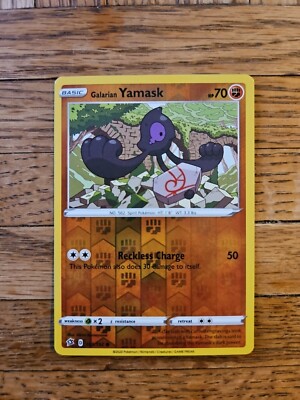 Pokemon TCG Rebel Clash Card | Galarian Yamask 101/192 Common Reverse ...