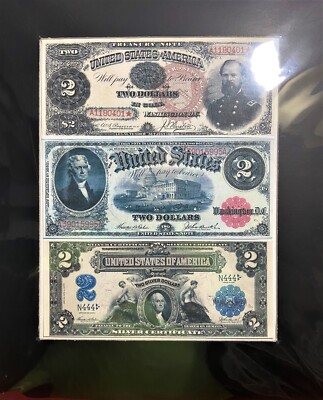 Prints of reproduction us currency 11"x14" with mats. Paper Money Copy ...