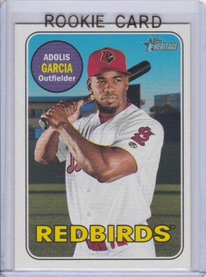ADOLIS GARCIA ROOKIE CARD 2018 Topps Heritage Baseball REDBIRDS RC ...