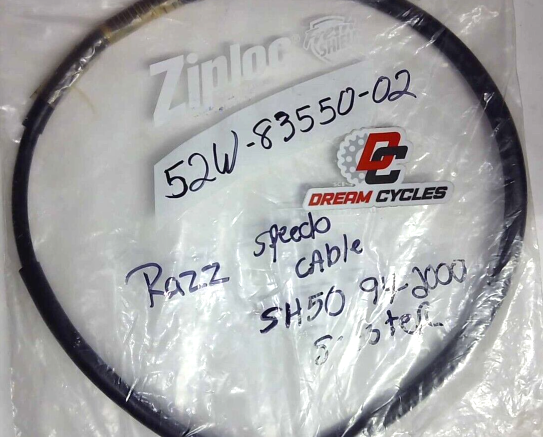 NOS GENUINE YAMAHA SH50 RAZZ 50 SPEEDOMTER CABLE 52W-83550-02 FAST ...