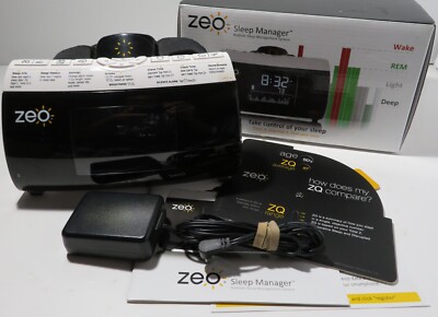 ZEO Personal Sleep Coach Monitor Manager Alarm Clock Headband +Power ...